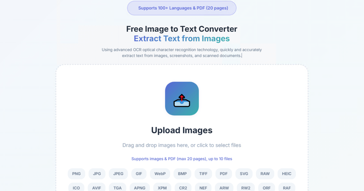 Image to Text | Free Online OCR Converter - ImageToText.is